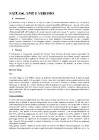 NATURALISMO E VERISMO - Docsity