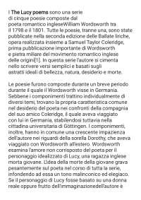 The Lucy Poems - William Wordsworth - Docsity