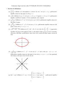 Esercizi funzioni a due variabili | Esercizi di Matematica Per L'economia | Docsity