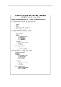 Entrevista de Exploración Complementaria del TDAH - Docsity