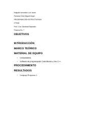 Practica 7 programacion | Ejercicios de Control de Procesos | Docsity