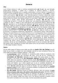 Seneca, vita e opere - Docsity