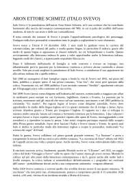 ARON ETTORE SCHMITZ (ITALO SVEVO) - Docsity