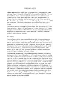 COLONEL JACK DANIEL DEFOE - Docsity