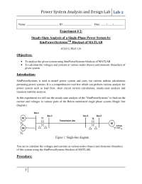 Power System Analysis Lab Manual | Study notes Power Distribution and ...