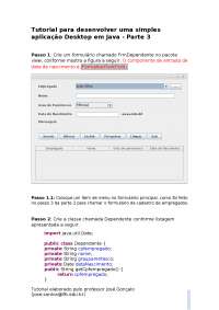 Tutorial aplicação Java desktop parte 3 - Docsity