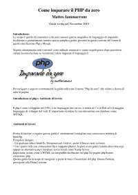 Manuale PHP da zero per imparare - Docsity