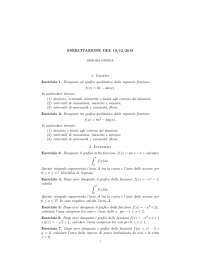 Esercizi matematica, esercizi grafici e integrali - Docsity