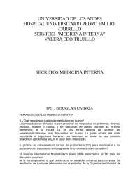 BANCO DE PREGUNTAS MEDICINA INTERNA EXAMEN | Exámenes de Medicina Interna | Docsity