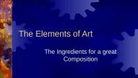 A Visual Arts Presentation [Elements of Art] - Docsity
