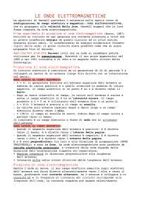 Le onde elettromagnetiche | Appunti di Fisica | Docsity