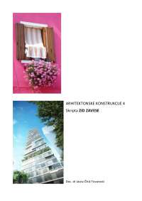 Arhitektonske konstrukcije zid zavesa | Rezime' predlog Arhitektonske konstrukcije | Docsity