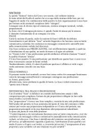 Linguistica generale, sintassi e semantica - Docsity