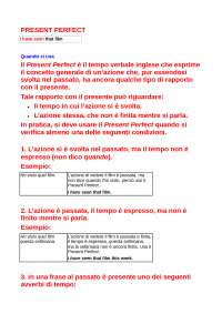 Present Perfect inglese - Docsity