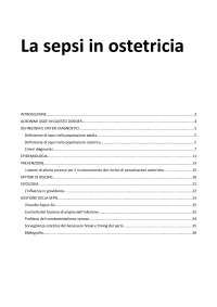 Sepsi in Ostetricia - Docsity