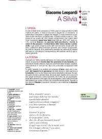 ''A Silvia'' Giacomo Leopardi - Docsity
