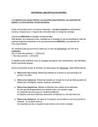 Destrezas lingüísticas en español - Docsity
