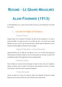 Résumé - Le grand meaulnes - Alain Fournier (1913) - Docsity