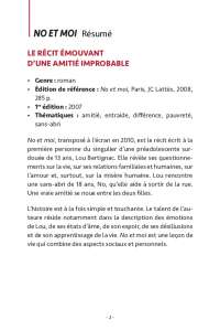 No et moi résumé | Résumés Littérature française | Docsity