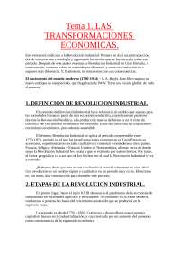 Tema 1. Las transformaciones económicas - Docsity