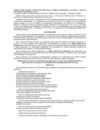 NORMA Oficial Mexicana NOM-032-SSA2-2014, Para la vigilancia ...