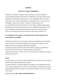 Che cos'è e come si manifesta l'epilessia - Docsity