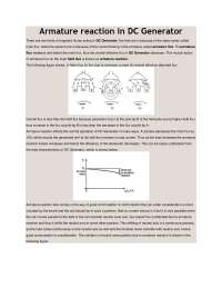 DC Generator armature reaction - Docsity