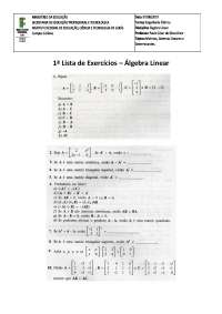 Lista de exercícios Boldrini - Docsity