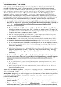 Le società multiculturali. Enzo Colombo. - Docsity