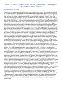 Riassunto Storia di Clelia Farnese - Docsity