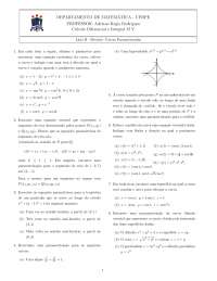 Lista de exercicios - curvas parametrizadas - Docsity