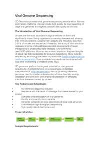 Viral Genome Sequencing – CD Genomics - Docsity