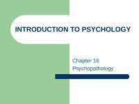 Introduction to General Psychology - Docsity