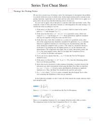Series cheat sheet - Docsity