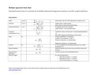 Multiple regression cheat sheet - Docsity