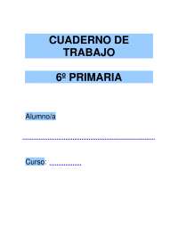 Cuaderno de trabajo. 6º de Primaria - Docsity
