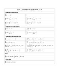 FORMULARIO DE INTEGRALES BÁSICAS - Docsity