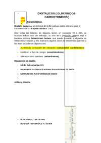 DIGITALICOS RESUMEN DE FARMACOLOGIA - Docsity