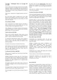 Riassunto su Caravaggio e opere - Docsity