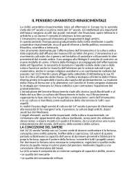 Periodo Umanistico Rinascimentale - Docsity