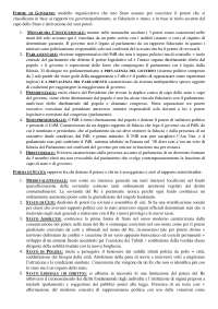 Forme di Governo e Forme di Stato - Schema pre-esame - Docsity