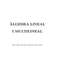 Àlgebra lineal i multilineal. Grau de Física (UAB) - Docsity
