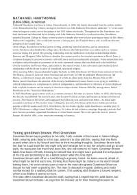 Nathaniel Hawthorne short stories - Docsity