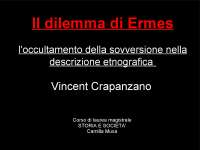 IL DILEMMA DI ERMES DI VINCENT CRAPANZANO - Docsity