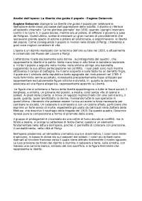 Analisi dell'opera: La libertà che guida il popolo - Eugène Delacroix - Docsity