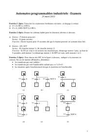 Automates programmables industriels - Examen | Exercices Mécanique ...
