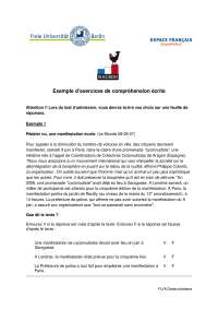 Test niveau a1 compréhension écrite corrigé - Docsity