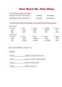 How many and How much exercicio - Docsity