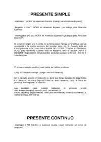 Present Simple inglés técnico - Docsity