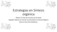 Sintesis orgánica, principios de retrosintesis - Docsity